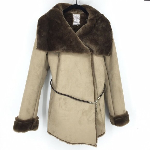Jennifer Lopez | Jackets & Coats | Jennifer Lopez Tan And Brown Faux ...